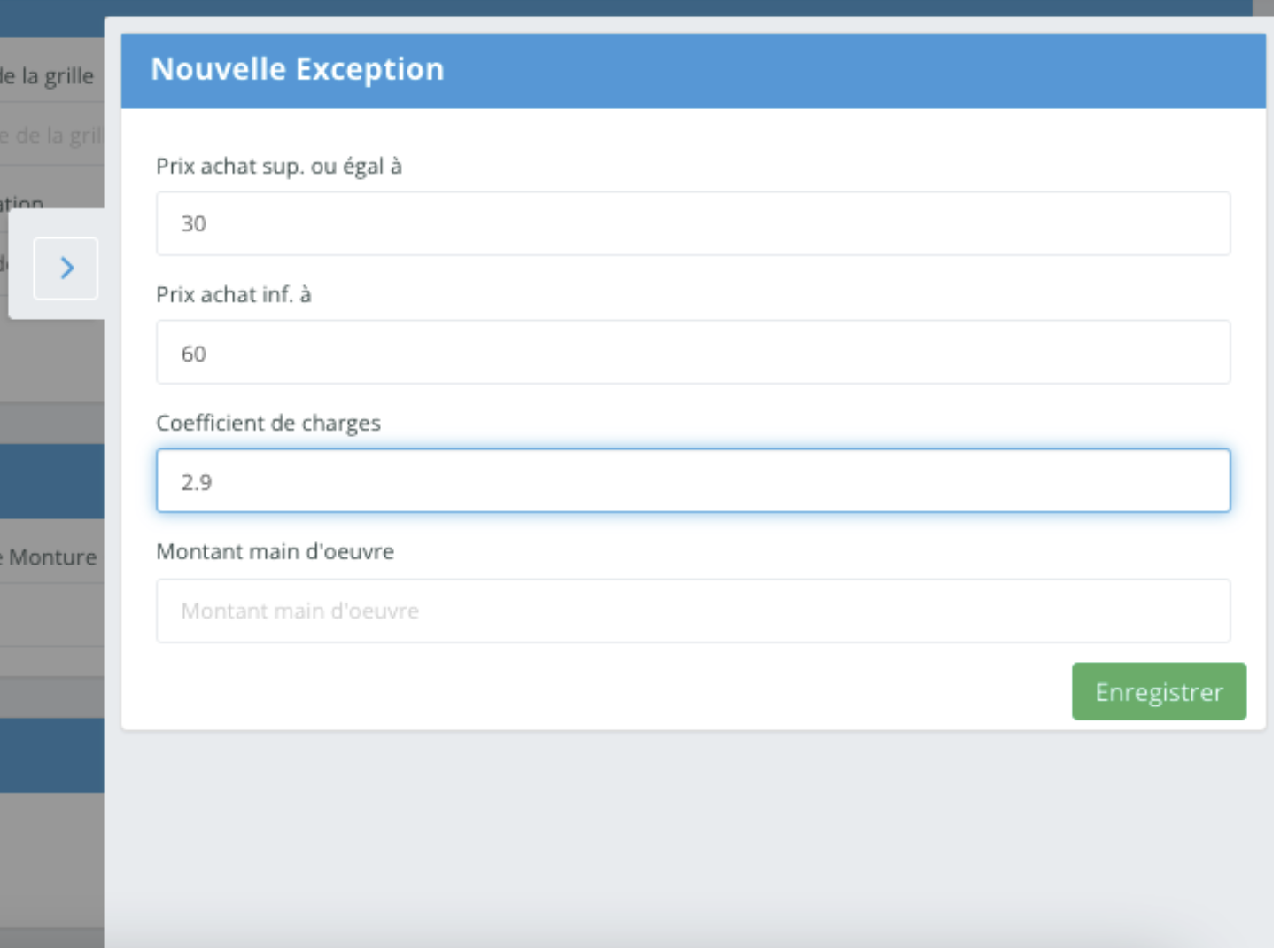 Créer des grilles tarifaires – Optimum CIT
