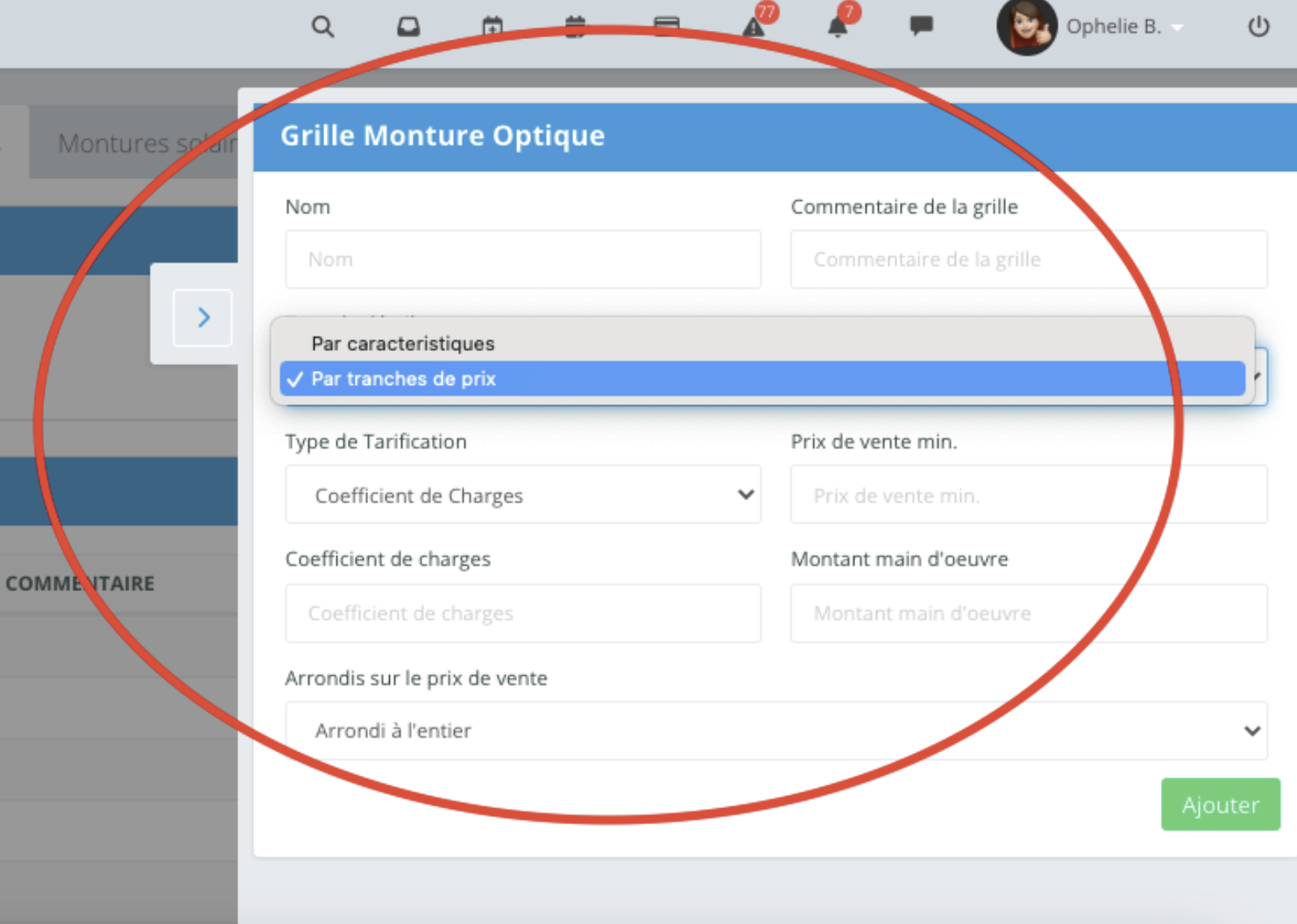 Créer des grilles tarifaires – Optimum CIT