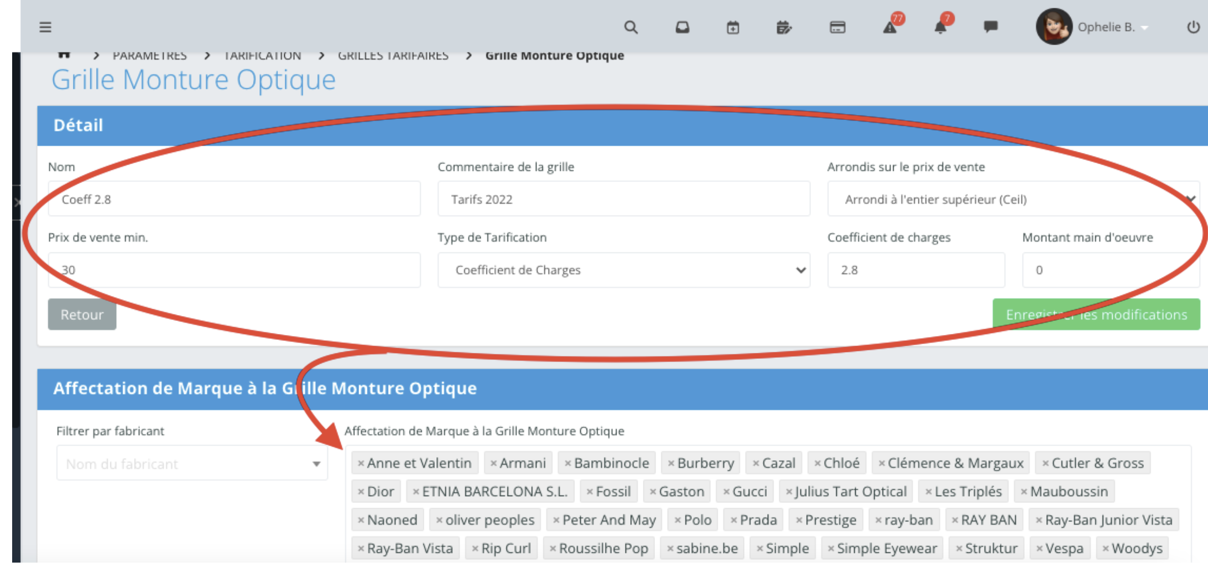 Créer des grilles tarifaires – Optimum CIT